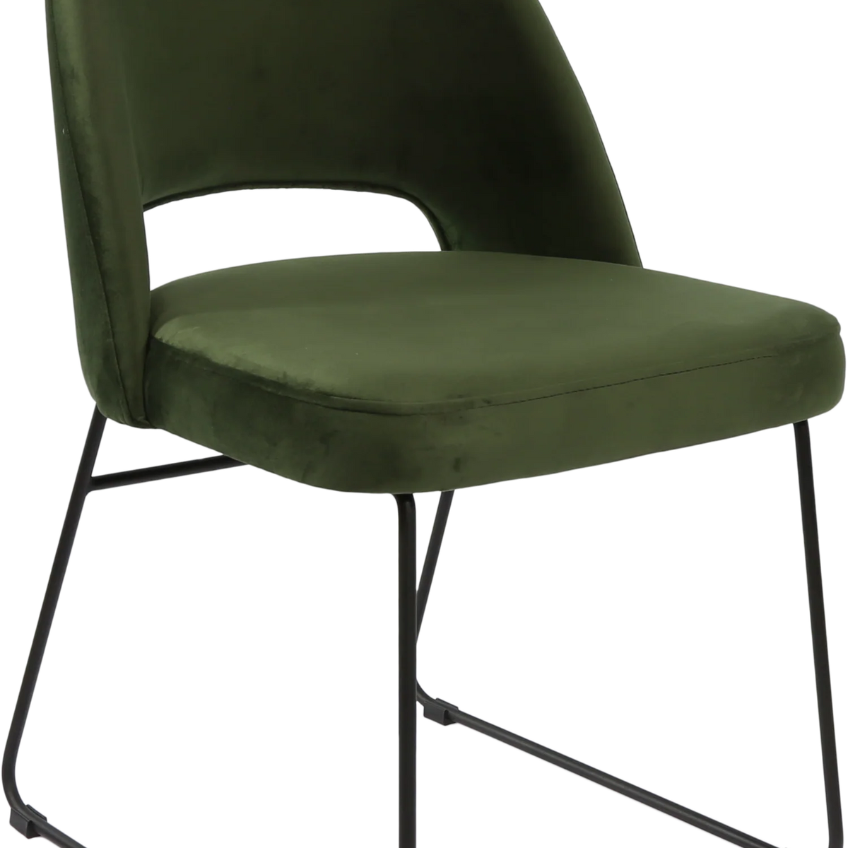 FL Semifreddo Velvet Upholstered Sled Base Hospitality Chair