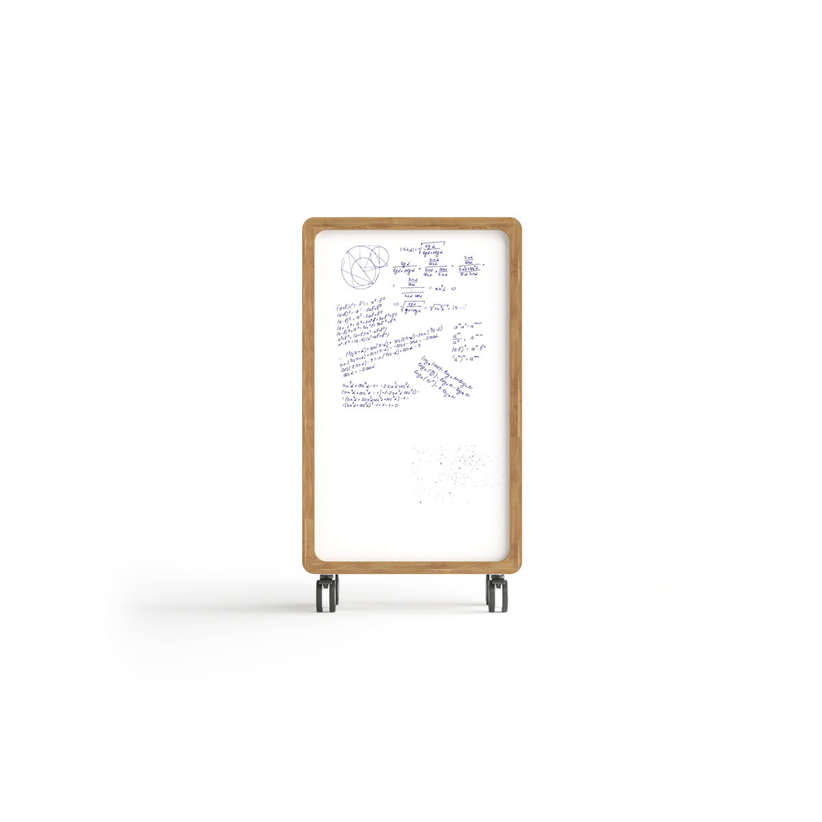 OL Rover Portable Glass Whiteboard with Storage Compartments