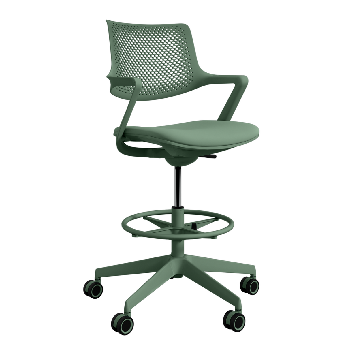 DD Loki Fabric Upholstered Seat Drafting Chair