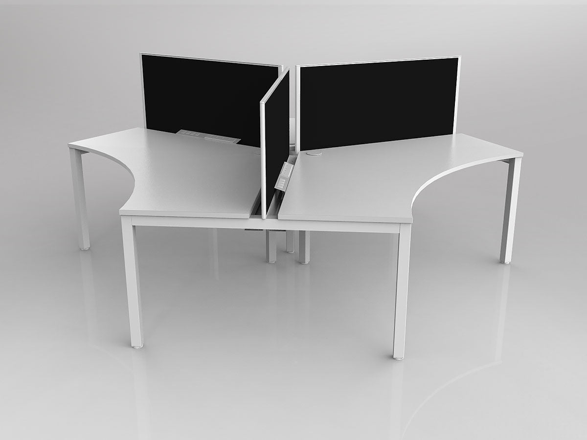 OL Axis 3 User 120° Workstation with Screen - Splice Fabric