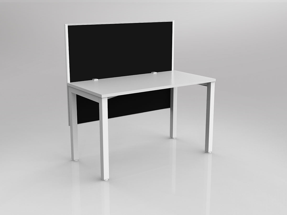 OL Axis 1 Person Workstation with Hung Screen - Splice Fabric