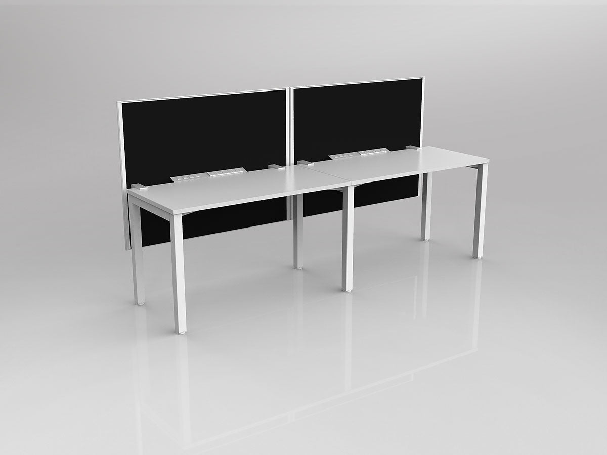 OL Axis 2 User Single Sided Workstation with Hung Screen - Splice Fabr
