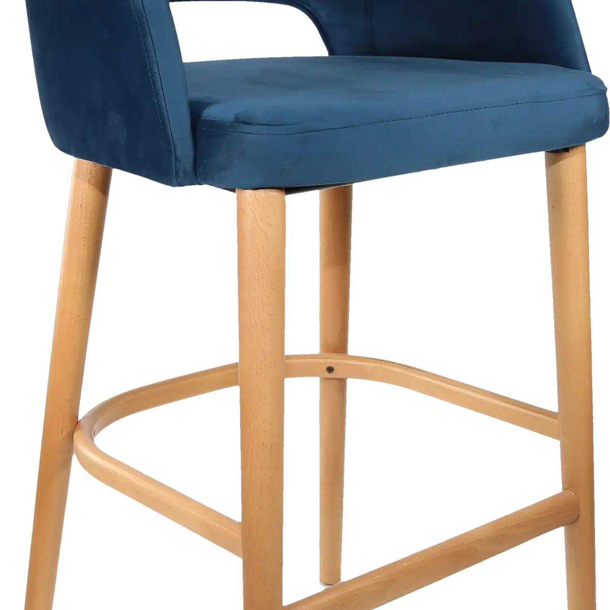 FL Sorbet Velvet Upholstered Timber Legs Hospitality Barstool