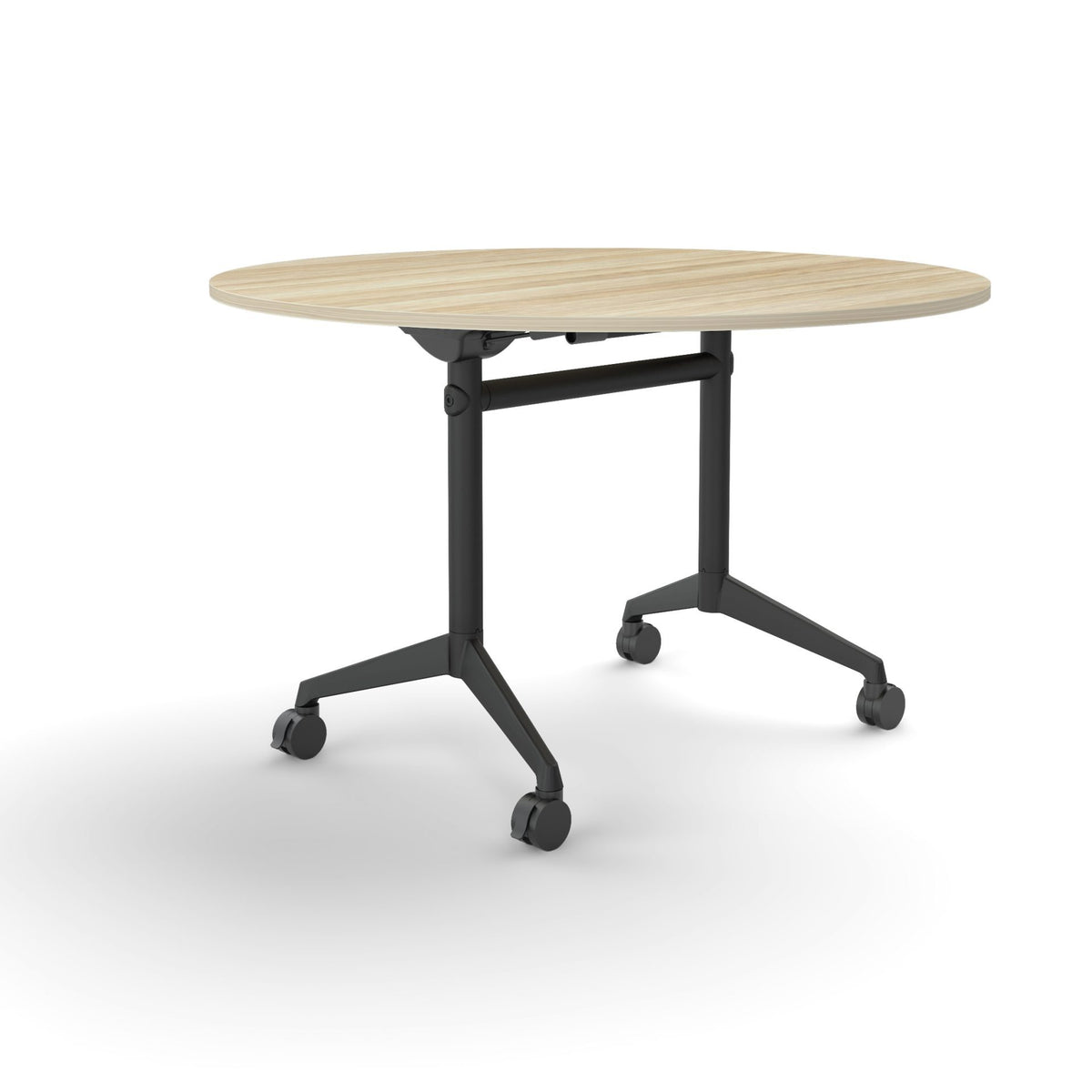 OL Modulus Flip Table with 1200mm Round Top All Black Frame