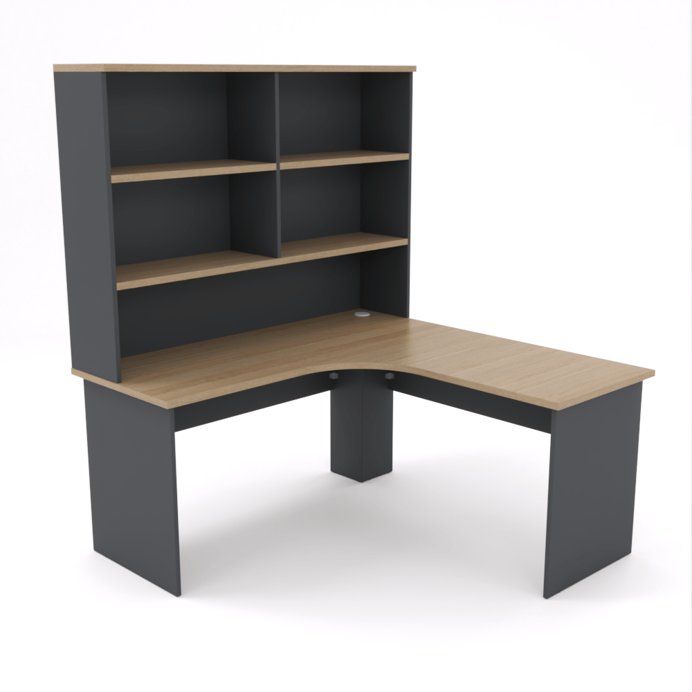 OL AltoSystem Melamine Board Corner Desk with Hutch