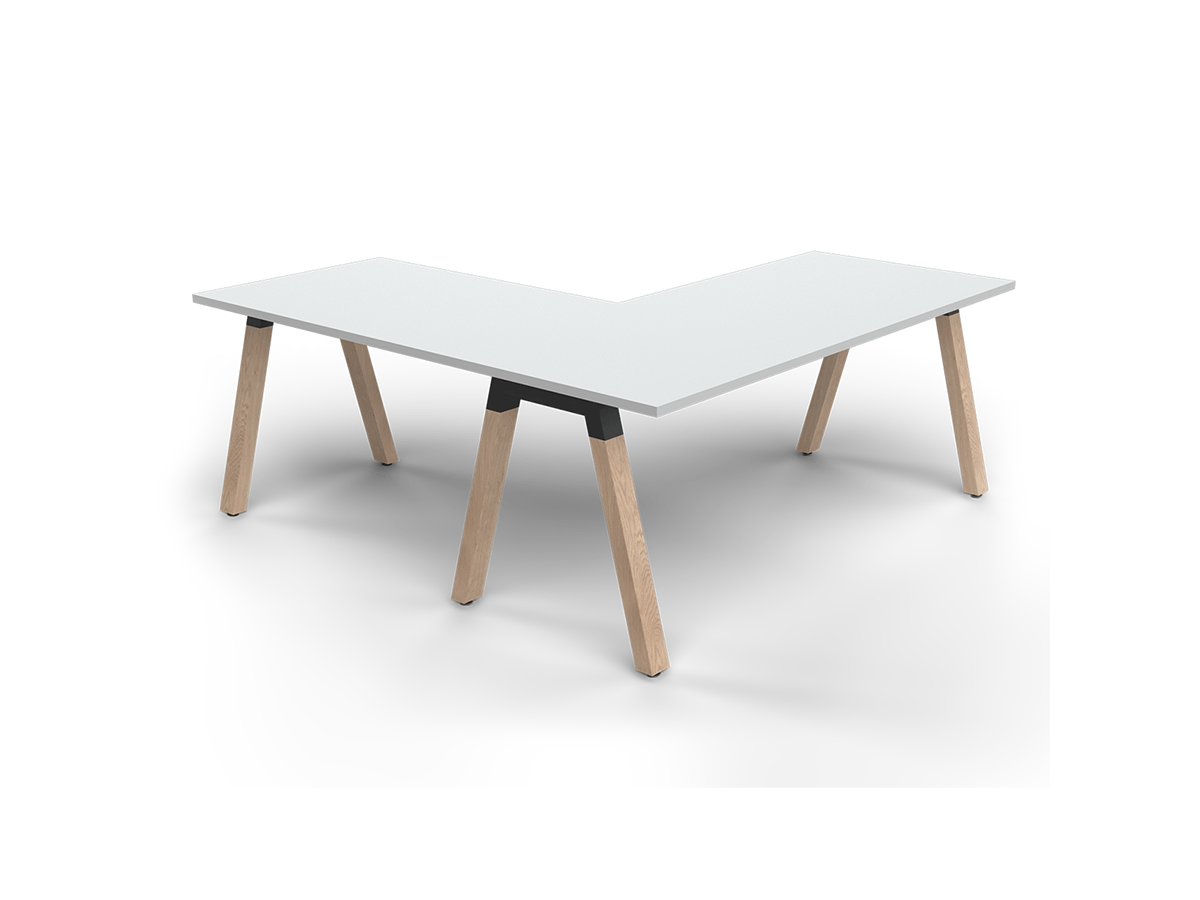 OL Plantation Single Sided Desk with Return – Office Better