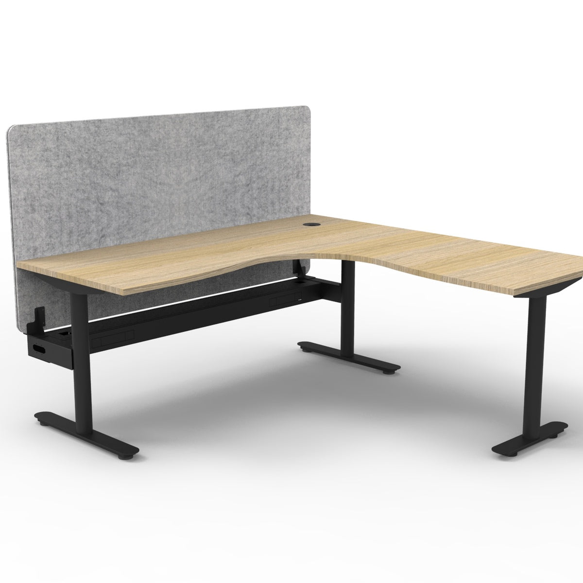 RL Halo Static Corner Workstation with Eco Panel Screen